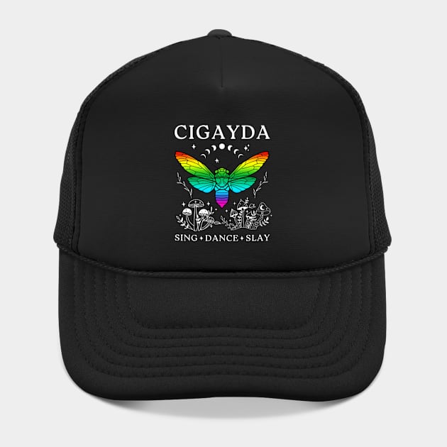 Cigayda - Funny Gay Pride Cicada 2024 - Cicada - Hat | TeePublic