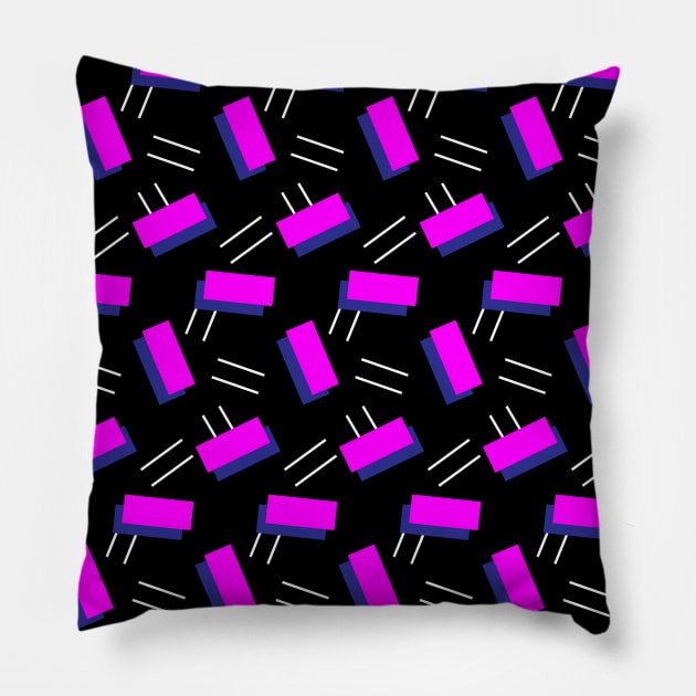 Retro 80s Style Throwback Pattern - 1980s - Pillow | TeePublic