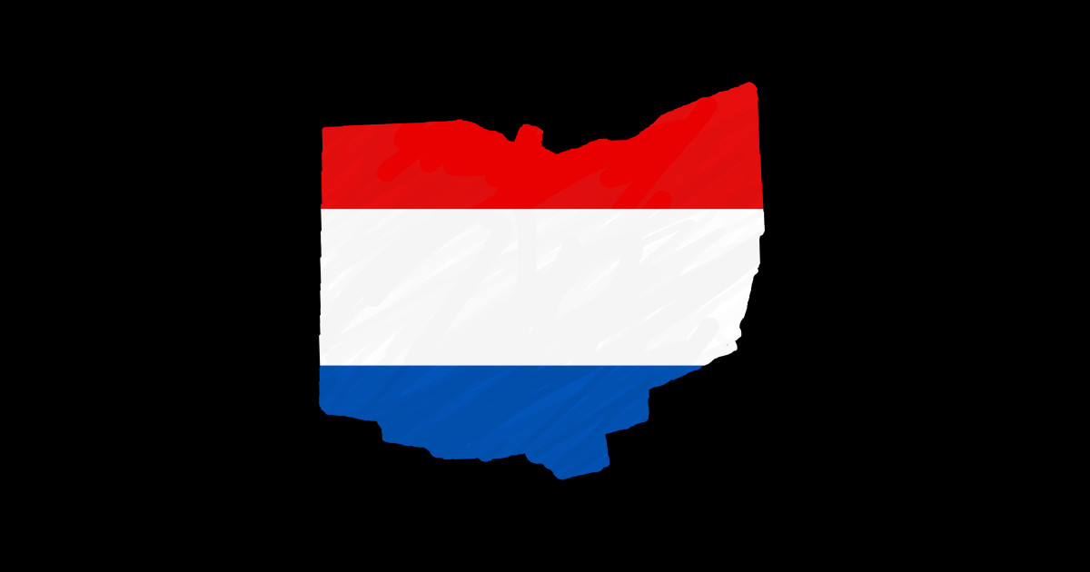 Red, White, and Blue Ohio Outline - Red White And Blue Ohio Outline ...