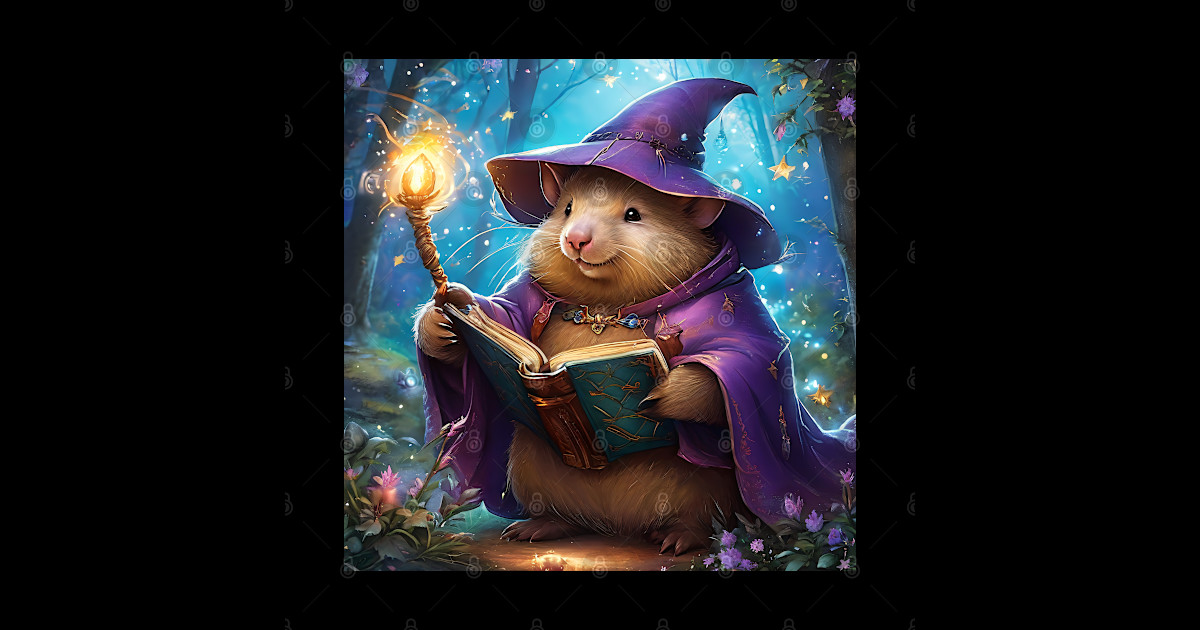 Hamster Wizard! - Hamster - Sticker | TeePublic