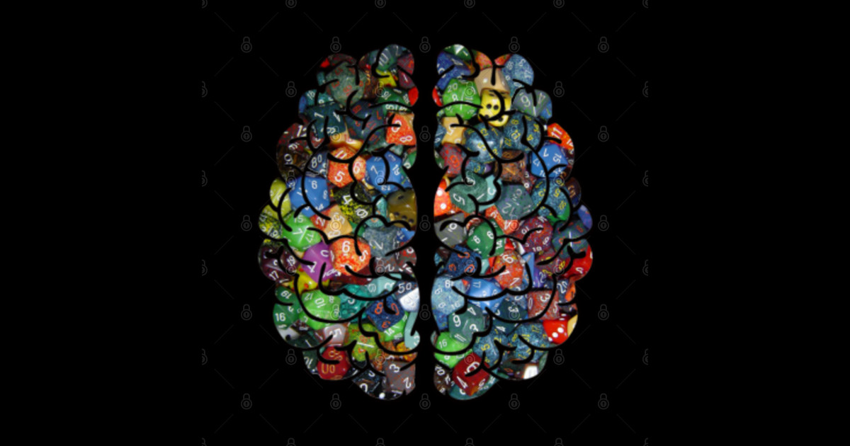 Dice Brain - Dice Brain - Sticker | TeePublic