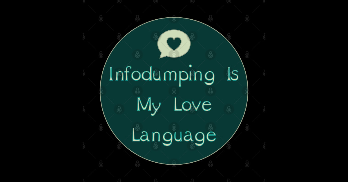 Infodumping with Back Logo - Neurodiversity - Magnet | TeePublic