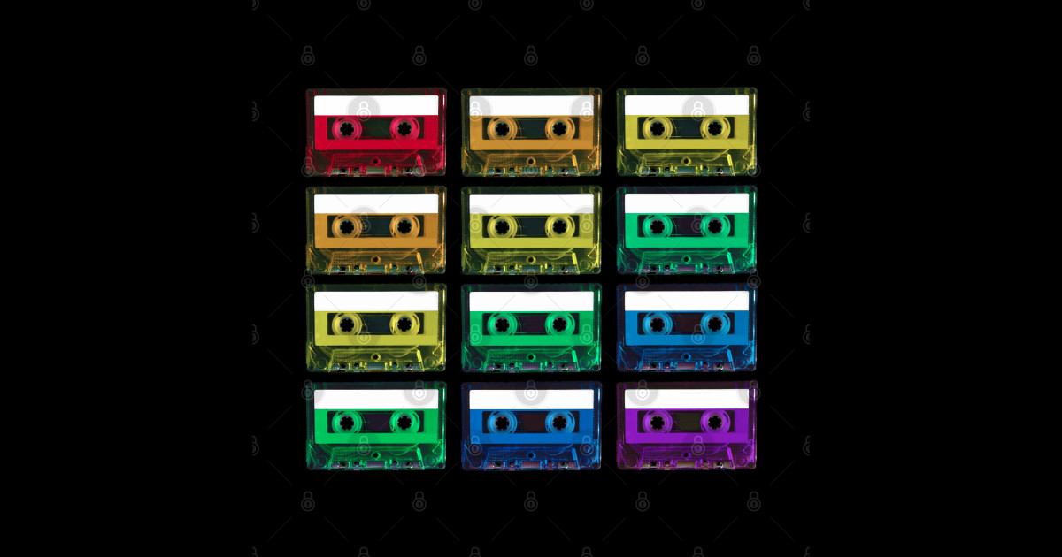 Cassette Rainbow - Music - Posters and Art Prints | TeePublic