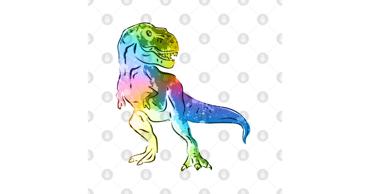 T-Rex | Rainbow Series | Pop Art - T Rex - T-Shirt | TeePublic