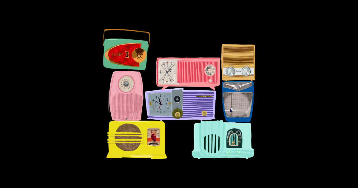 Vintage Radios - Radio - Sticker | TeePublic