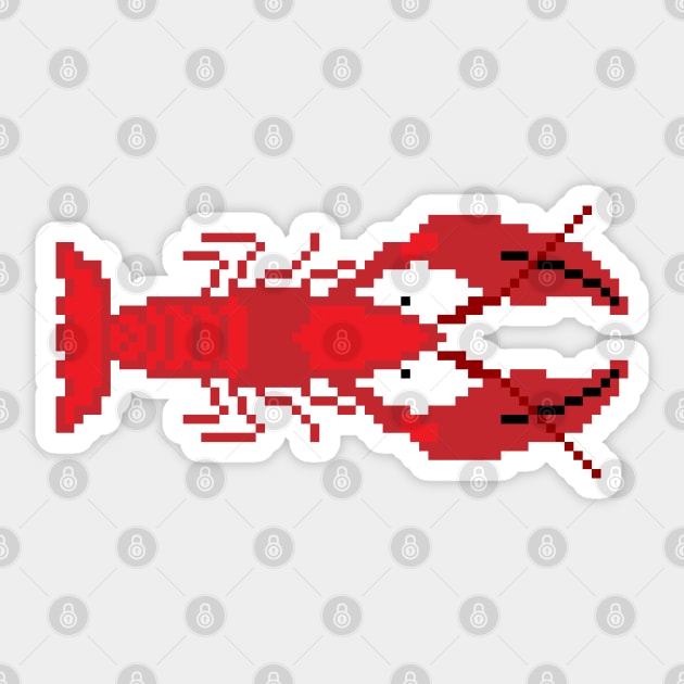 8-bit Crawfish - Crawfish - Sticker | TeePublic