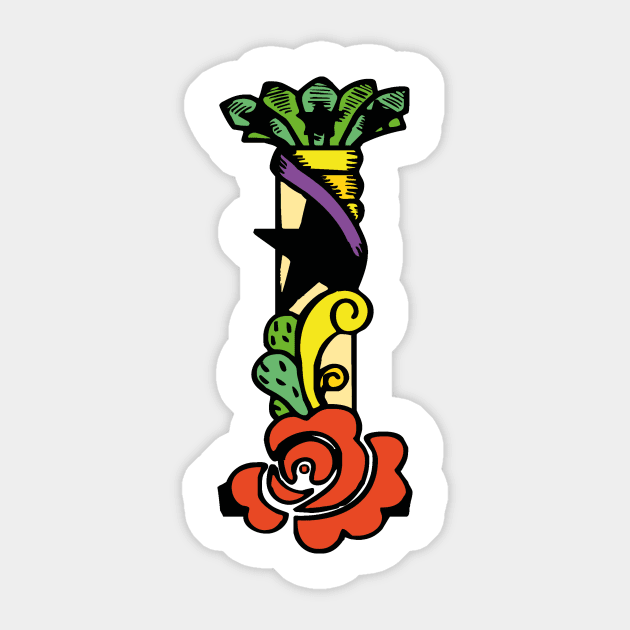 Crazy Monogram I - Monograms - Sticker | TeePublic