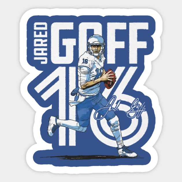 Jared Goff Detroit Inline - Jared Goff - Sticker | TeePublic