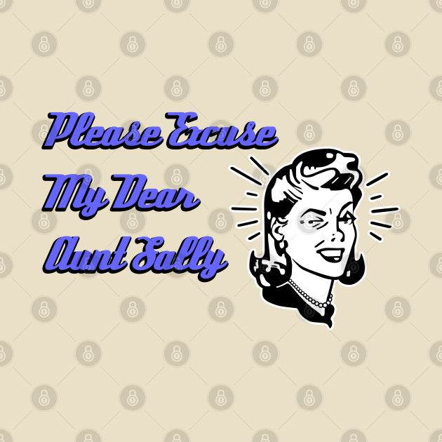 Please Excuse My Dear Aunt Sally - Order Of Operations - T-Shirt ...