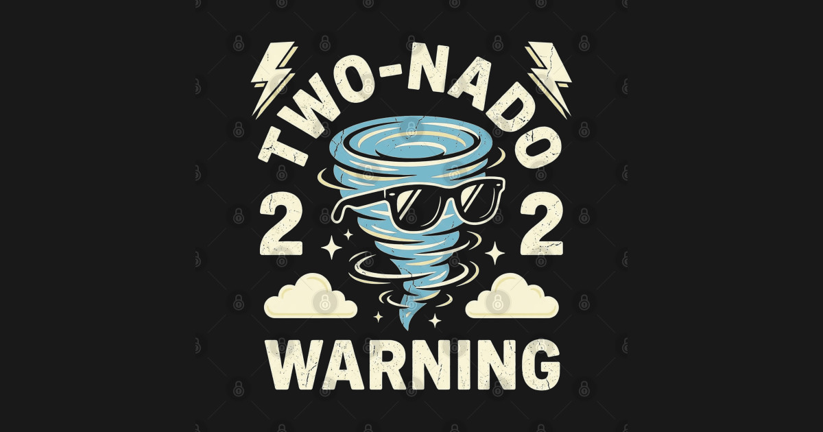 Twonado Warning 2nd Birthday Cute Toddler - 2nd Birthday - T-Shirt ...