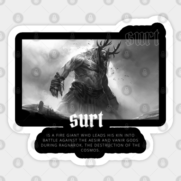 Surt - Giant - Norse Mythology - Sticker | TeePublic