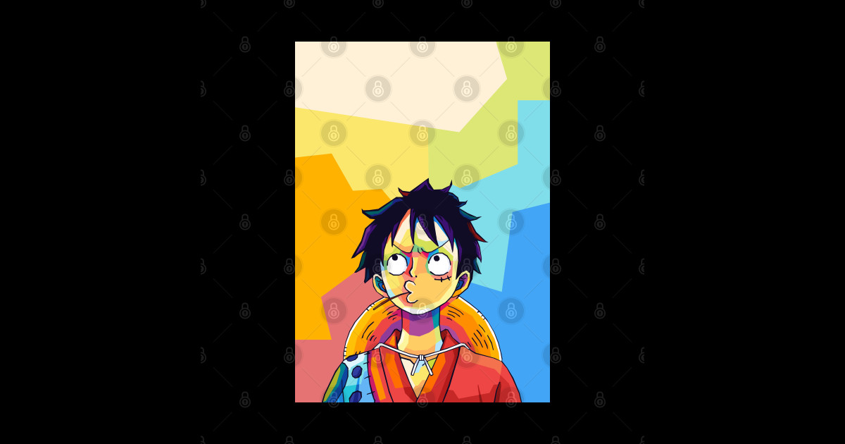 Luffy One Piece Wpap Art - One Piece - T-Shirt | TeePublic