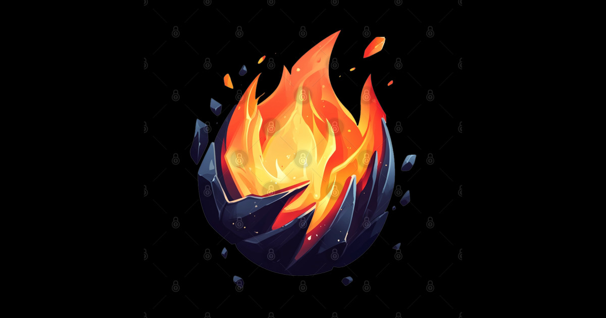 Fire Ball - Fireball - Sticker | TeePublic