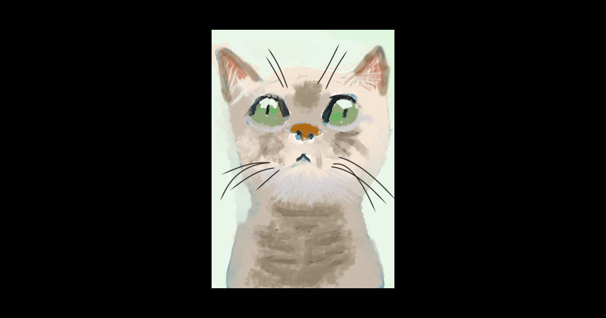 A shocked cat - A Shocked - Sticker | TeePublic