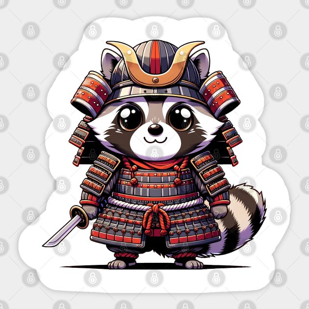 Kawaii samurai ferret - Samurai - Sticker | TeePublic