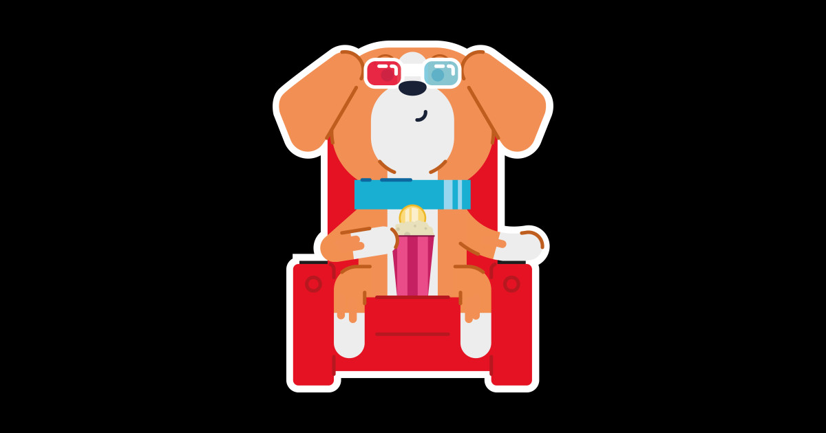 Movie time - Glasses - Sticker | TeePublic