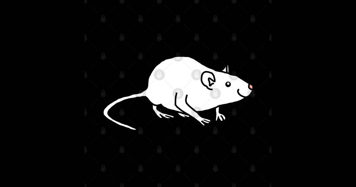 White Rat - White - Sticker | TeePublic