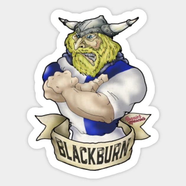 Blackburn Rovers Viking Rover Mascot - Ronnies Mascots - Sticker ...