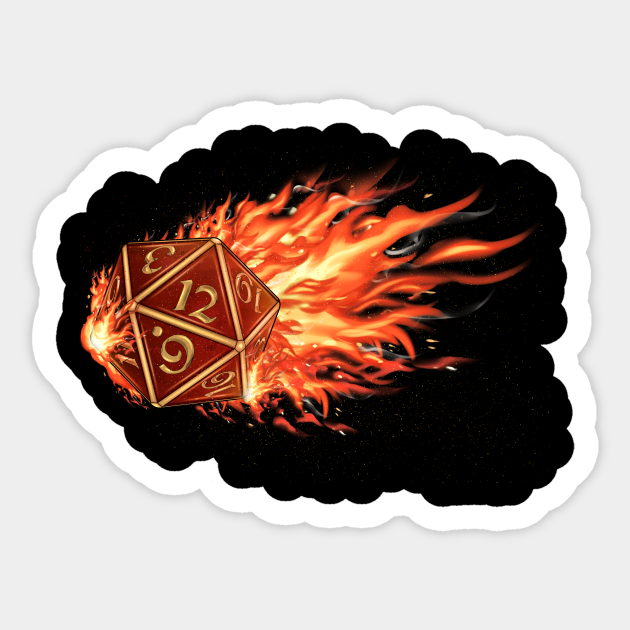 D20 Fireball! - Dungeons And Dragons - Sticker | TeePublic
