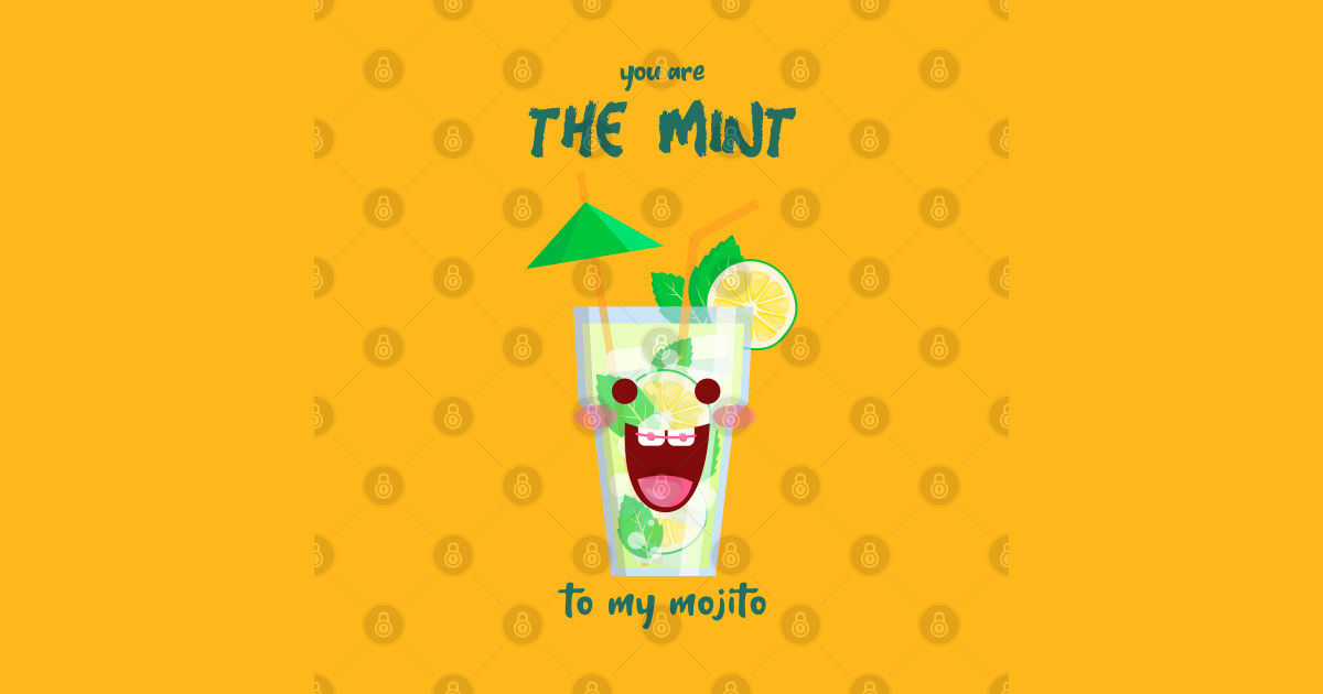 Happy and funny mojito cartoon - Mojito Lover - T-Shirt | TeePublic