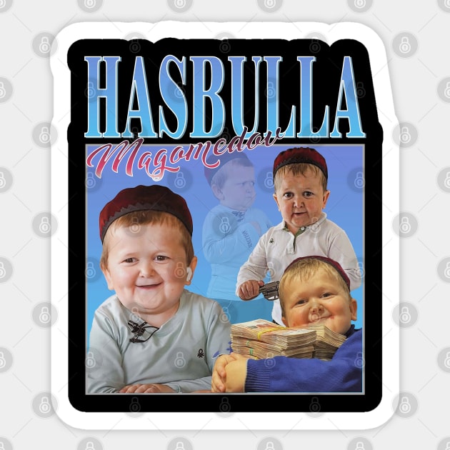 Hasbulla Magomedov Retro Collage - Hasbulla Magomedov - Sticker | TeePublic
