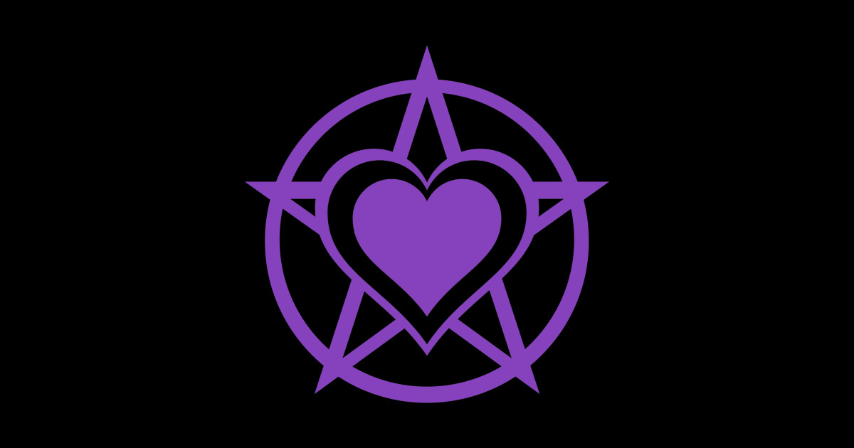 Purple Pagan Heart Cheeky Witch® - Purple Pagan Heart - Sticker | TeePublic