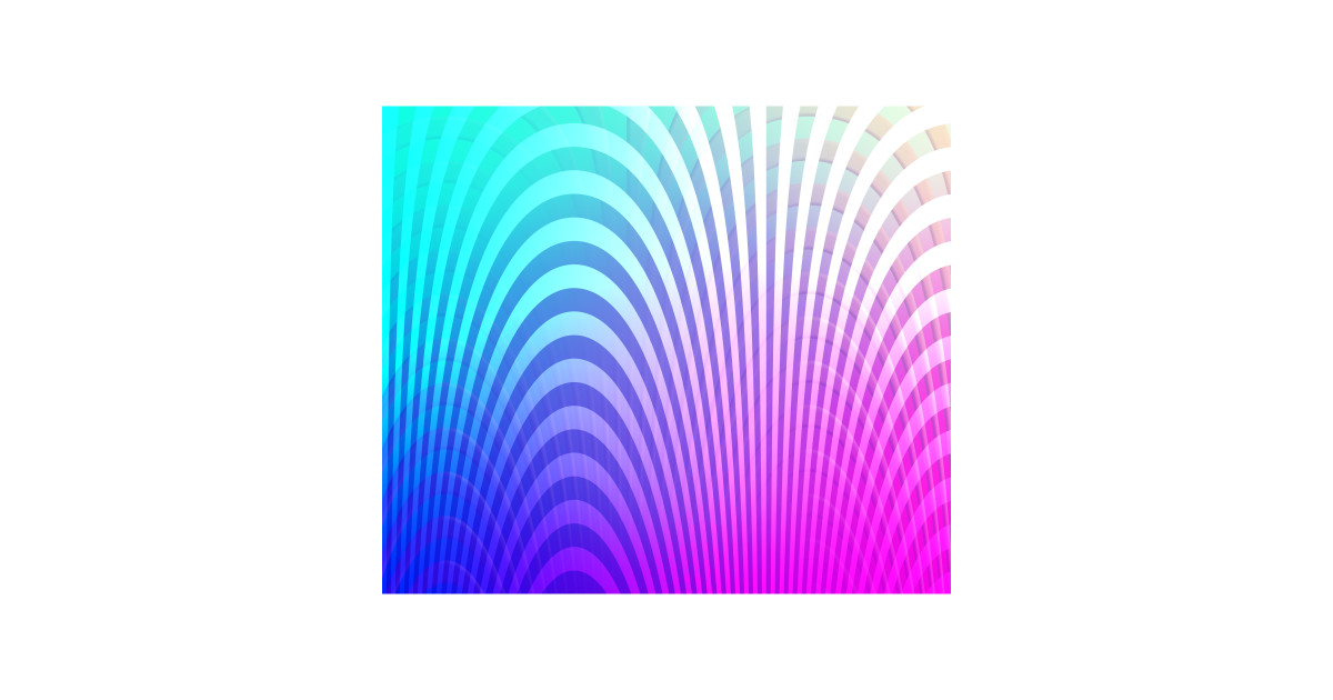 Rainbow Ombre Wave Pattern - Wave - T-Shirt | TeePublic