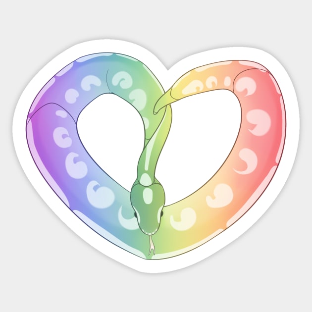 Ball Python Heart (Pride Design) - Ball Python - Sticker | TeePublic