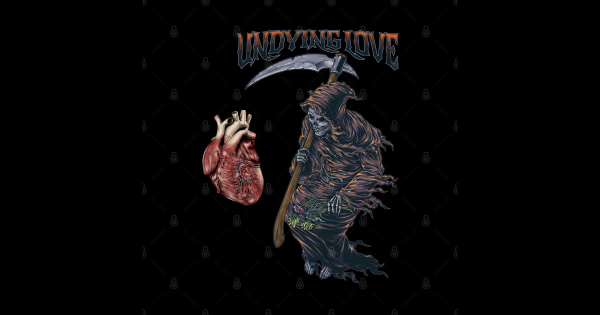 Grim Reaper Undying love - Grim Reaper Design - Sticker | TeePublic