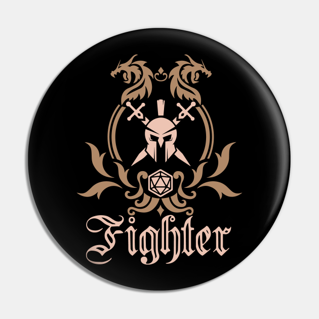 D&D Fighter Simple Class Emblem - Fighter Class - Pin | TeePublic