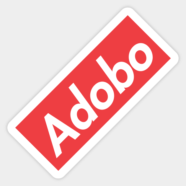 Filipino Chicken Adobo - Box Logo - Adobo - Sticker | TeePublic