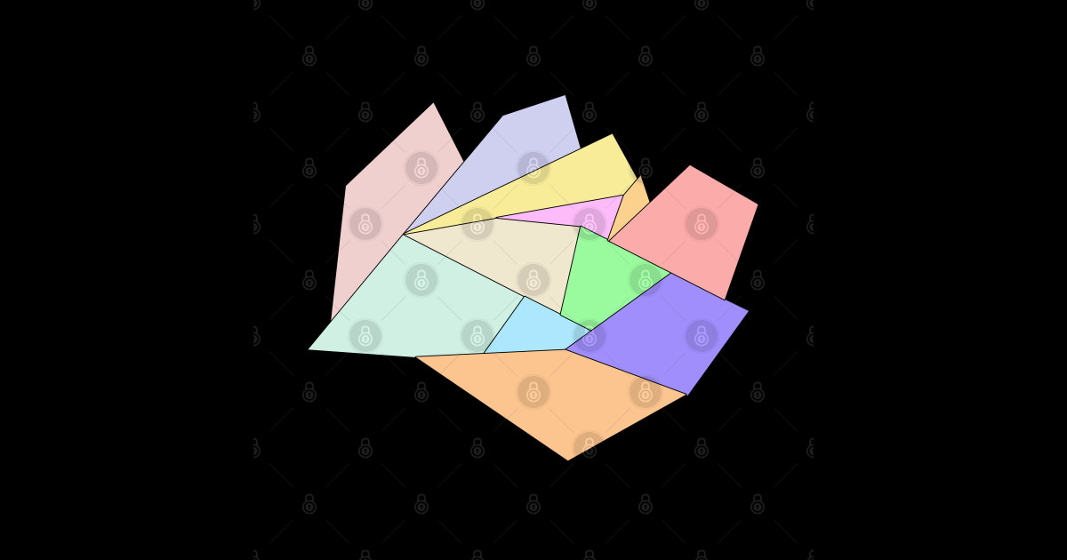 Abstract art, pastel colors geometric shapes forming a wholistic unity ...