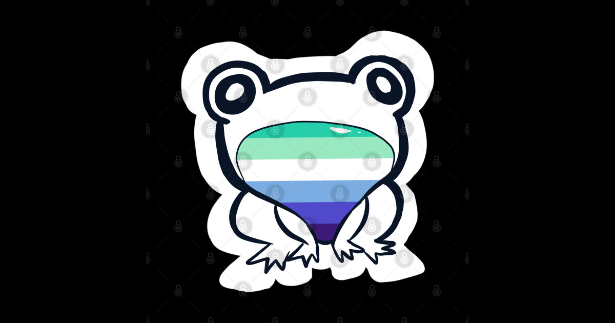 Gay (MLM) Pride Frog - Frog - Sticker | TeePublic