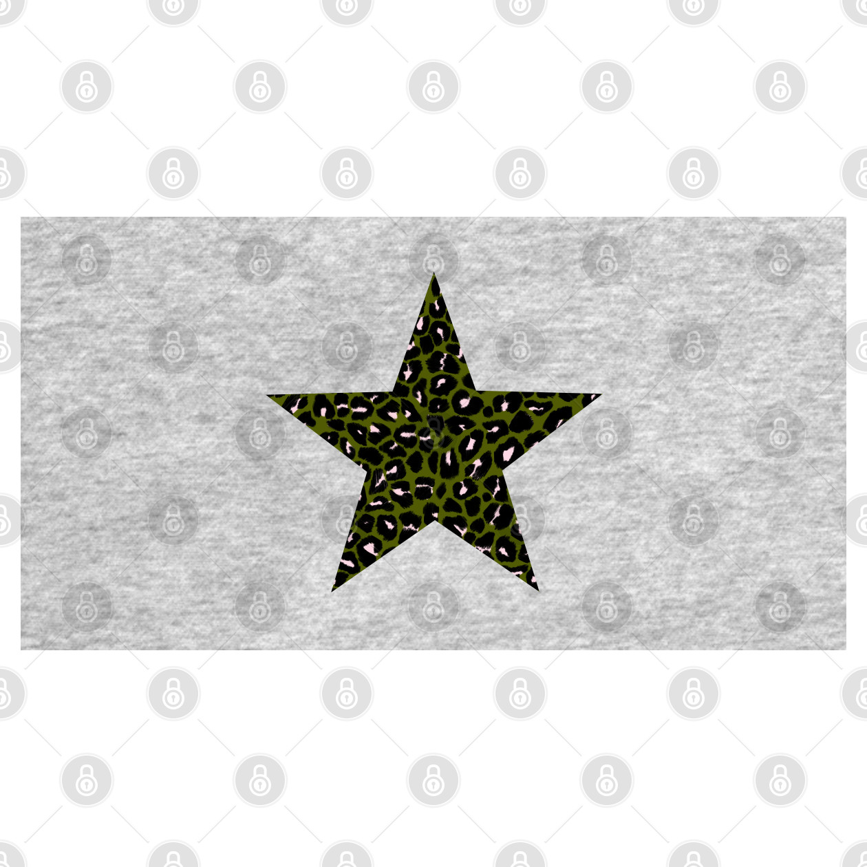 Leopard Print Star in Green, Black and Light Pink - Leopard - T-Shirt ...