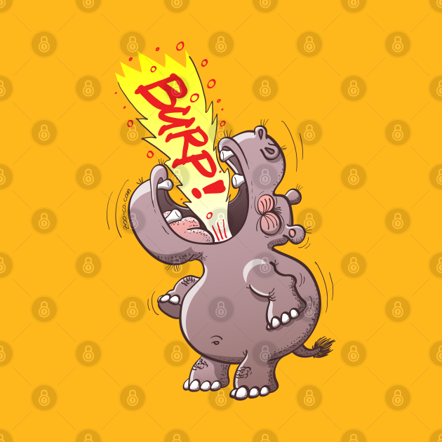 Bold chubby hippopotamus burping loudly with no shame at all - Hippo ...