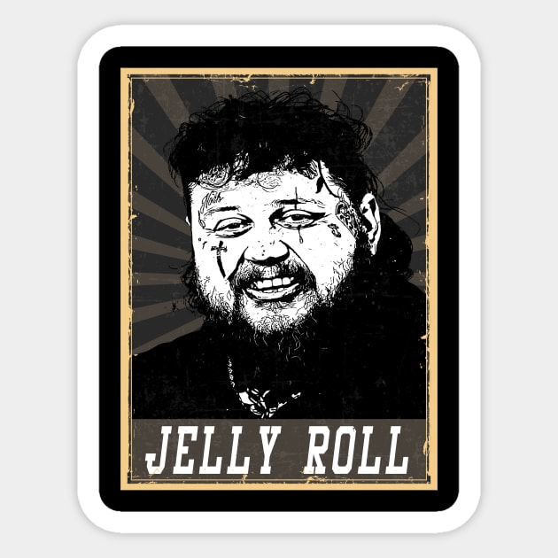80s Style Jelly Roll - Jelly Roll - Sticker | TeePublic