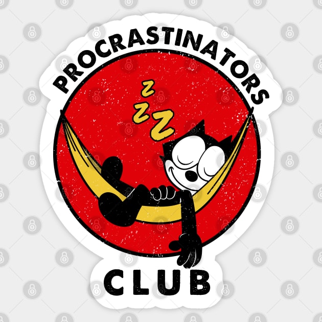 Felix the Cat - procrastinators club - Felix The Cat - Sticker | TeePublic