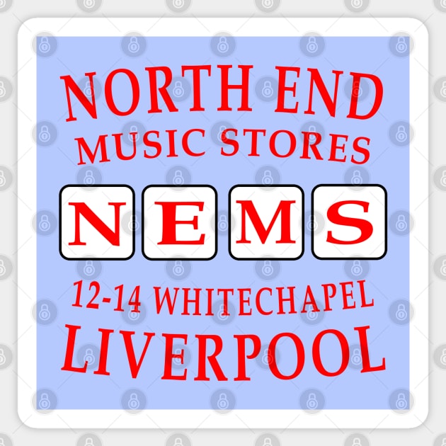 North End Music Stores - NEMS - Music Gift - Sticker | TeePublic
