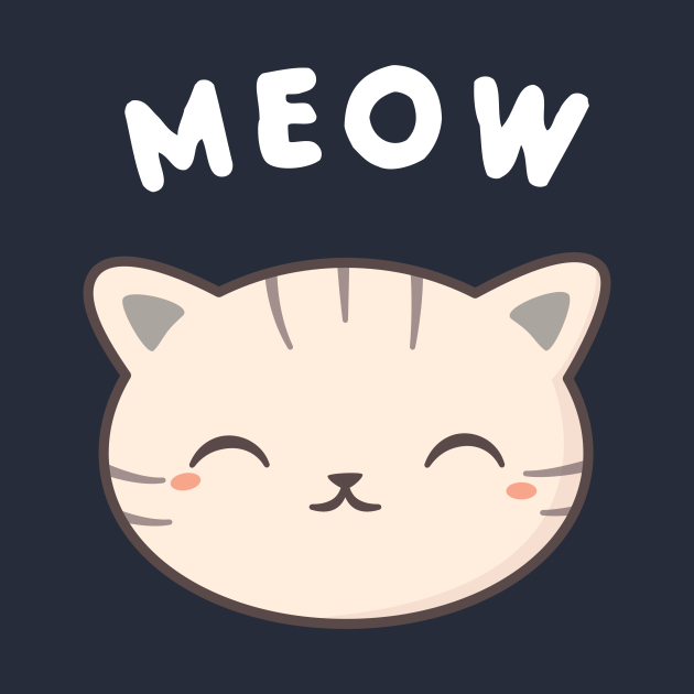 Happy Kawaii Cute Meow Cat Cat T Shirt Teepublic