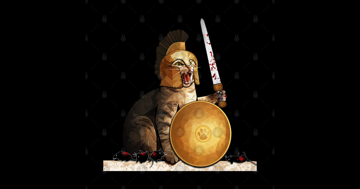 Spartan cat - Story - Sticker | TeePublic