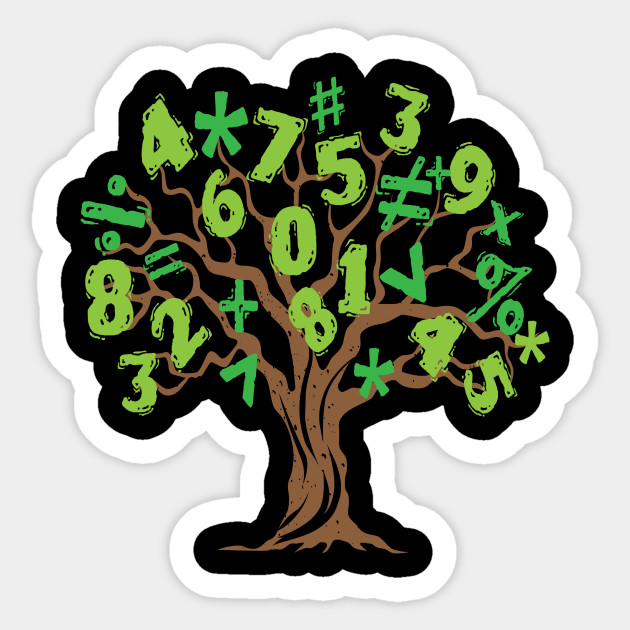 Math Tree Math Tree Mathematics - Mathematics - Sticker | TeePublic