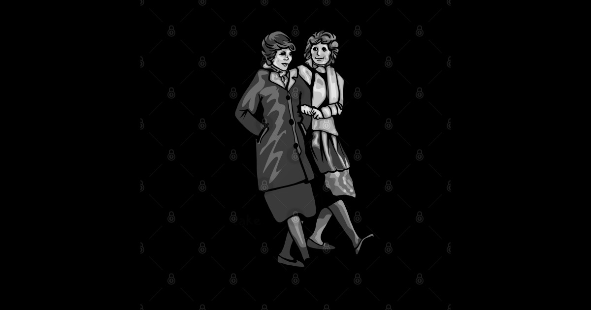 Laverne & Shirley Drawing - Laverne And Shirley - Sticker | TeePublic