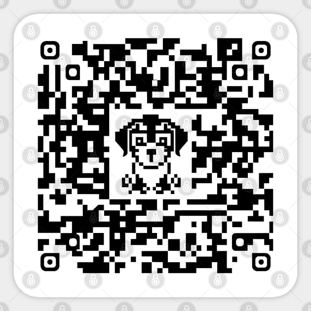 Puppy dog QR code - Dog - Sticker | TeePublic