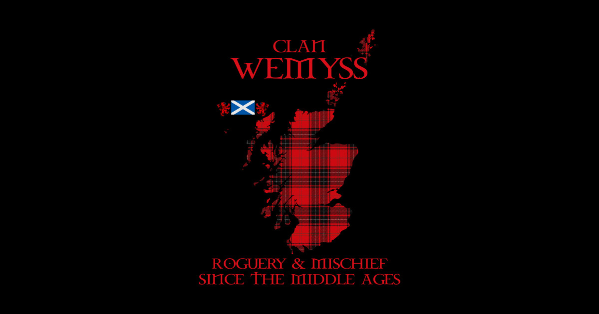 Clan Wemyss tartan Scotland map Saltire flag and lion rampant scottish ...