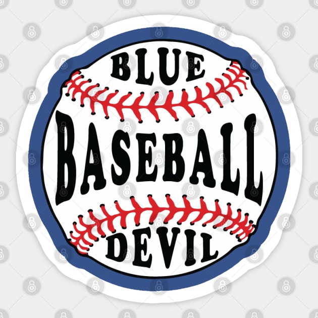 Blue Devil Baseball - Baseball - Sticker | TeePublic