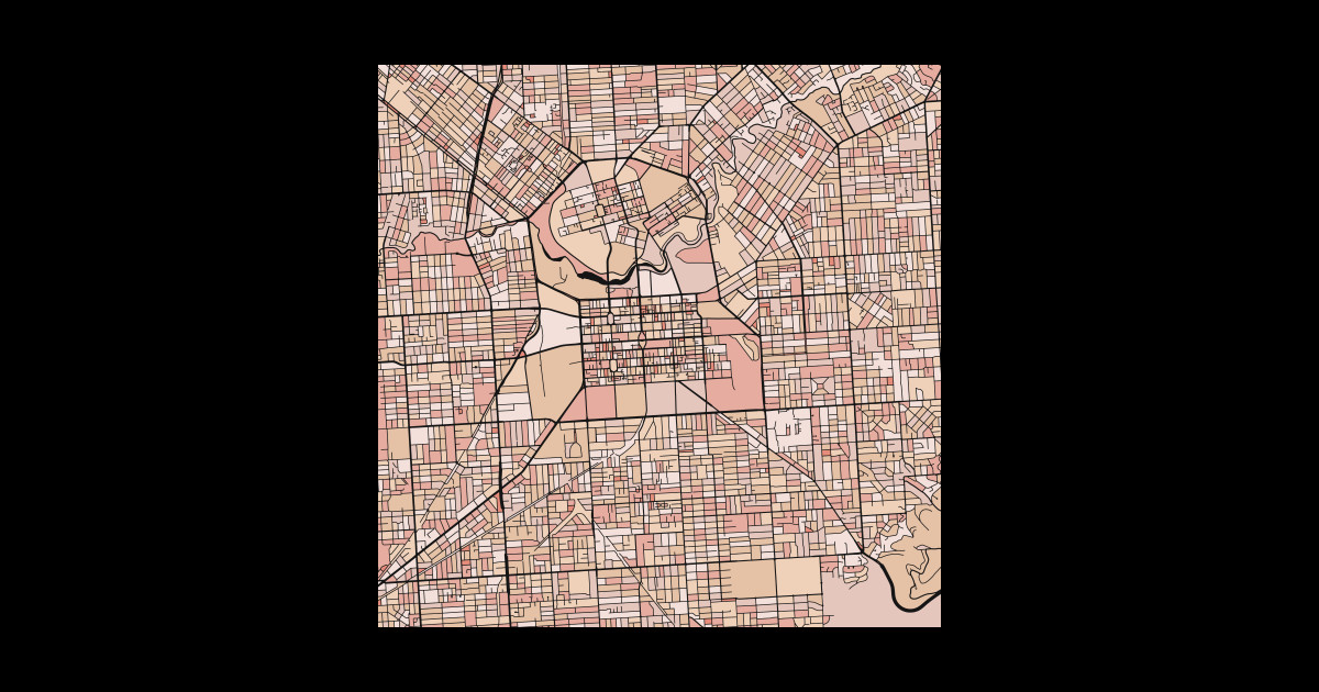 Adelaide Map Pattern in Soft Pink Pastels - Adelaide Map - Sticker ...