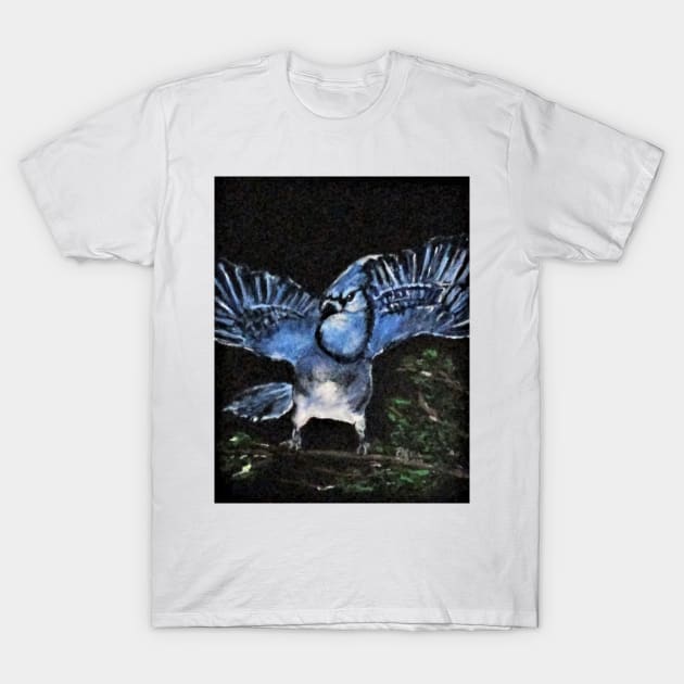 Angry Blue Jay - Birds - T-Shirt | TeePublic