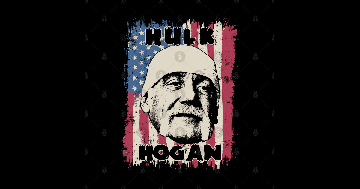 Hulk Hogan American Flag - Hulk Hogan - Sticker | TeePublic