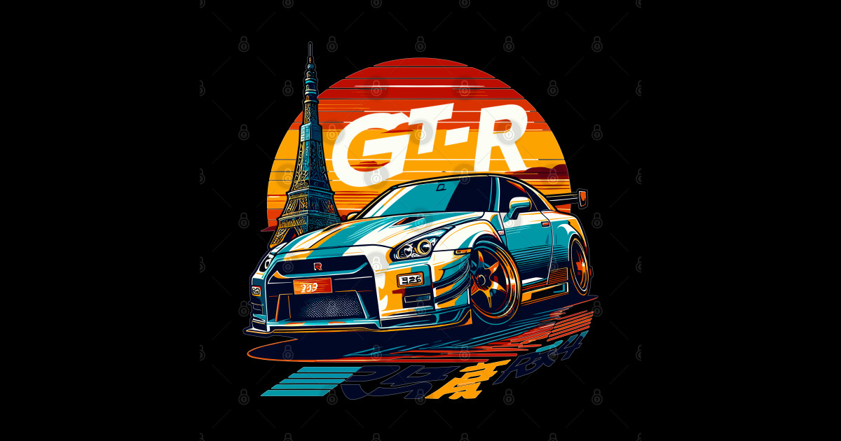 Nissan GTR35 - Nissan Gtr35 - Sticker | TeePublic