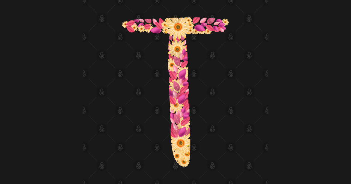 Letter T flowers alphabet colorful T - Alphabet Letters With Flowers ...